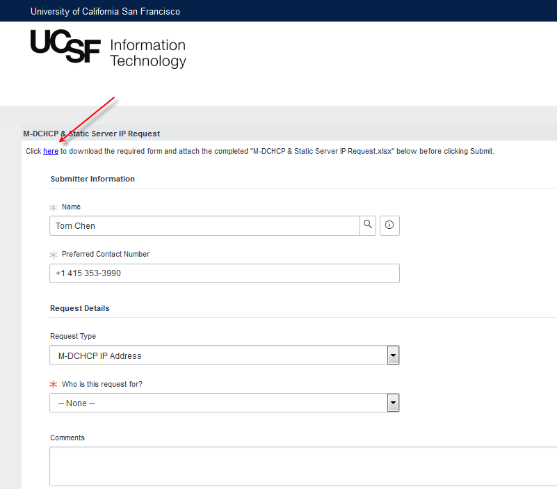 How to Submit IP Requests | UCSF IT